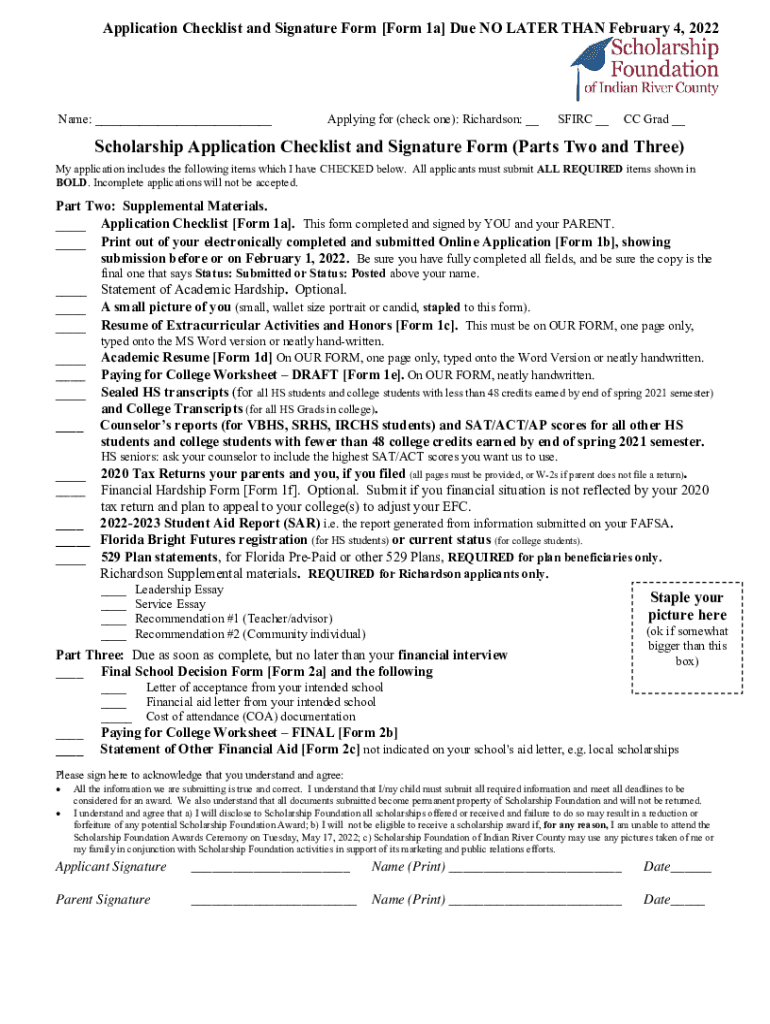 Fillable Online Scholarship Application Instructions for 2022-2023 ...