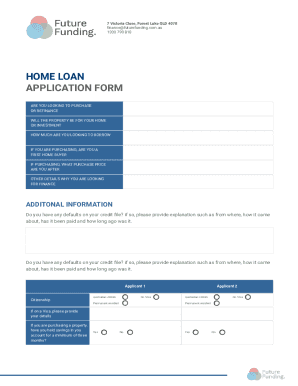 Fillable Online HOME LOAN APPLICATION FORM 1.04 Fax Email Print - pdfFiller