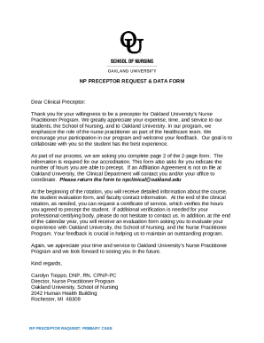 Sample Script for Contacting Potential Preceptor Doc Template | pdfFiller