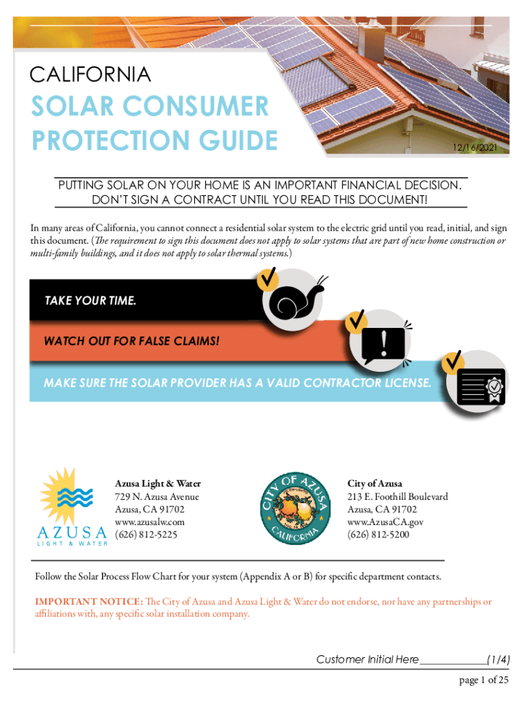 Fillable Online What You Need to Know About California Solar Panels ...
