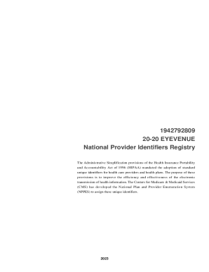 Fillable Online National Provider Identifier (NPI) Standard Fax Email ...