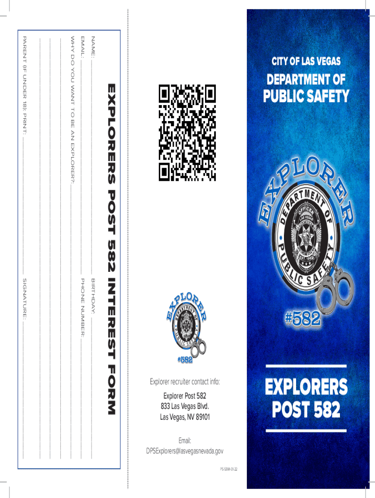 Fillable Online NLVPD Police Explorer ProgramCity of North Las Vegas ...