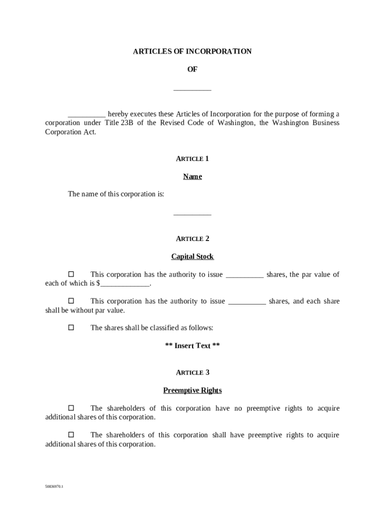 What Are Articles of Incorporation? What's Included - staff washington ...