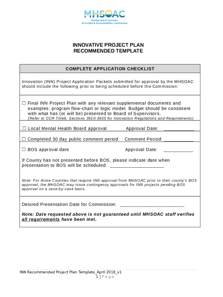 COMPLETE APPLICATION CHECKLIST - San Mateo County Health - mhsoac ca ...