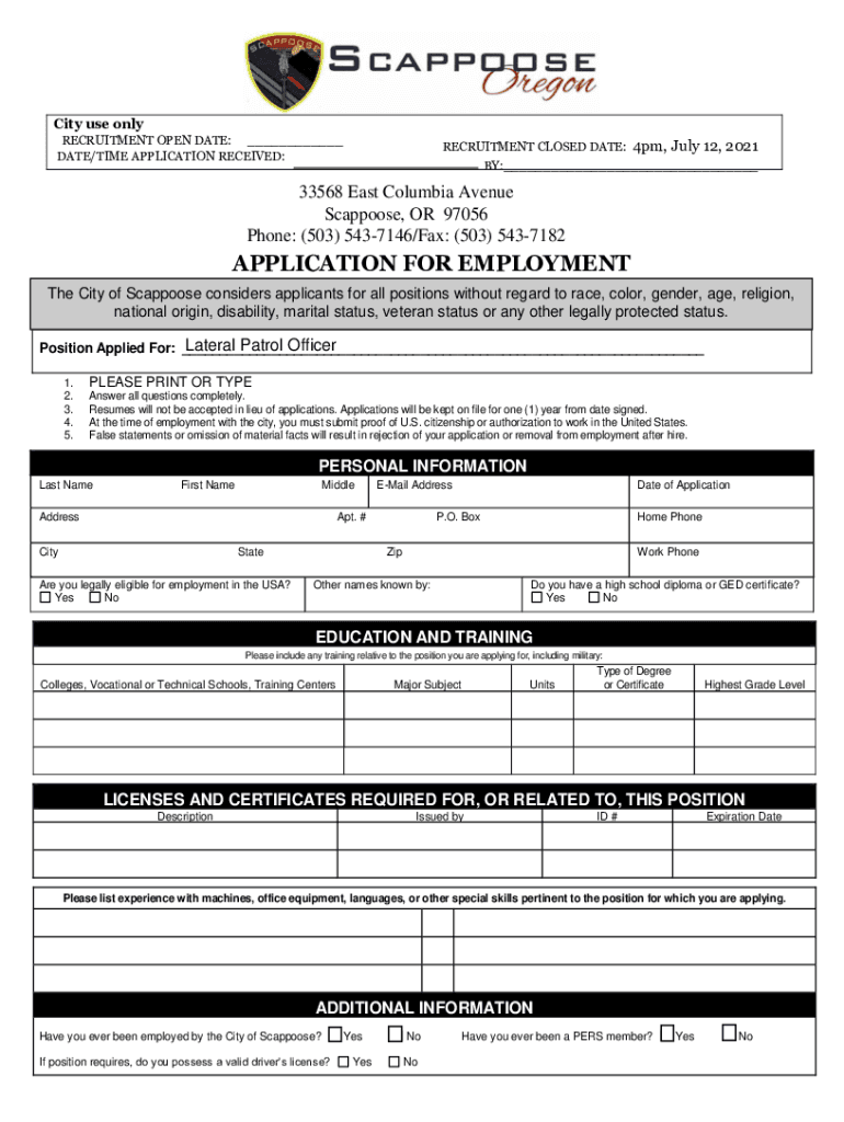 Fillable Online Posting Procedures and Hiring Process for Staff ...