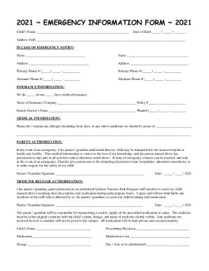 Fillable Online Child Care Application for Enrollment Fax Email Print ...