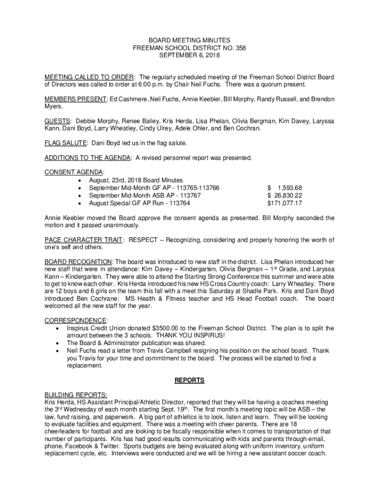 Fillable Online MEMBERS PRESENT: Ed Cashmere, Neil Fuchs, Annie Keebler ...