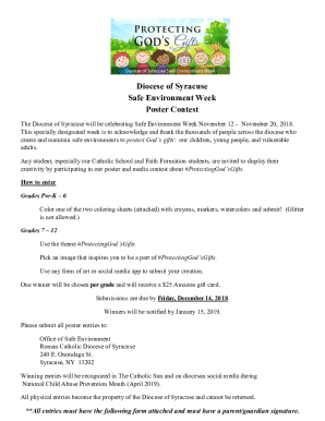 Fillable Online Inaugural Safe Environment Week to be held in diocese ...