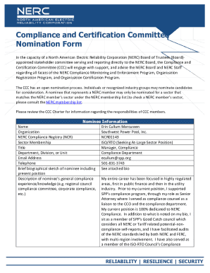 Fillable Online Compliance and Certification Nomination Form 2021 ...