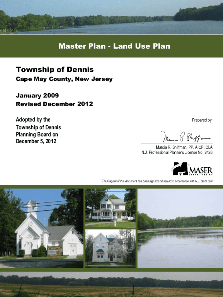 Fillable Online Master Plan - Land Use Plan Update Township of Middle ...