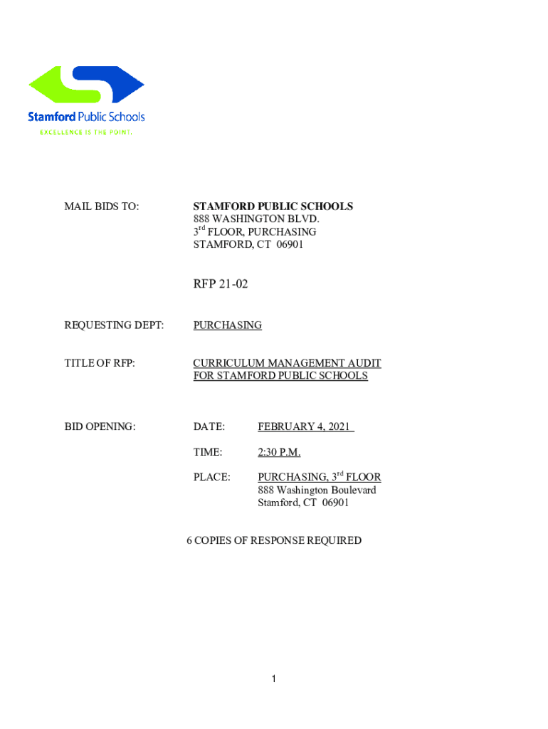 Fillable Online RFP 21-02 Curriculum Management Audit Fax Email Print ...