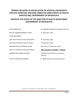 Fillable Online meghealth gov What is a Tender? Logistics Terms and ...