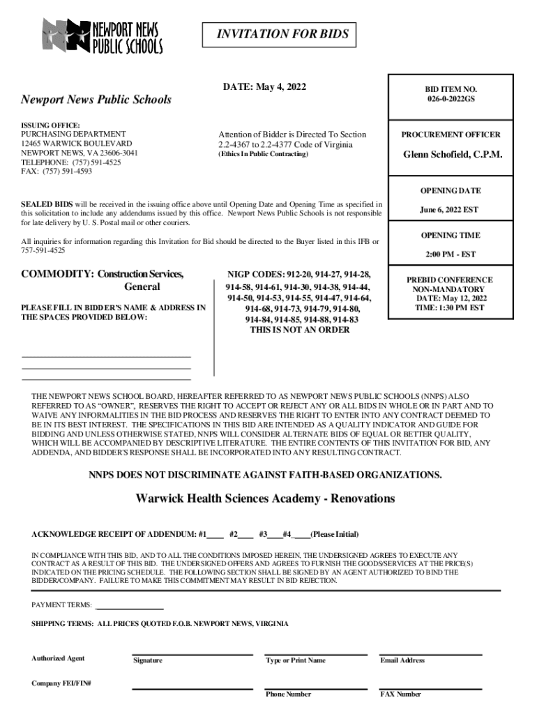 Fillable Online Active Policies - 12465 Warwick BoulevardNewport News ...