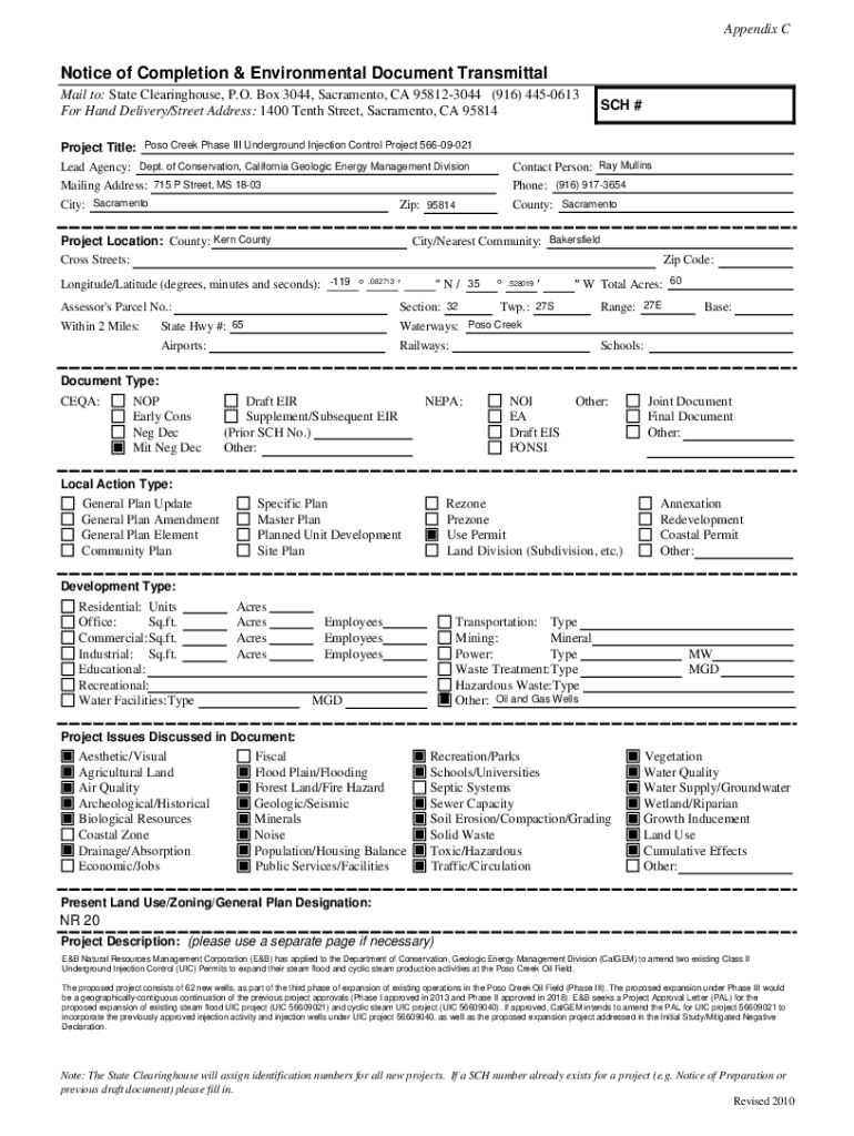 Fillable Online CEQA Projects - California Department of Conservation ...