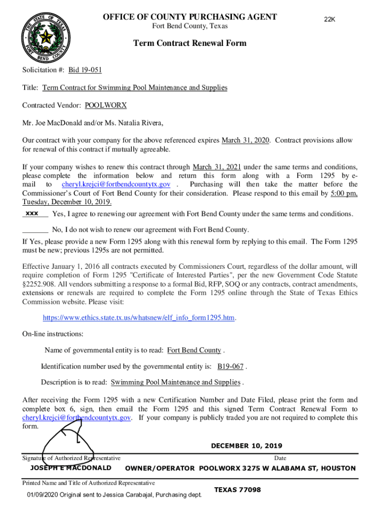 Fillable Online Solicitation #: Bid 19-051 Fax Email Print - pdfFiller