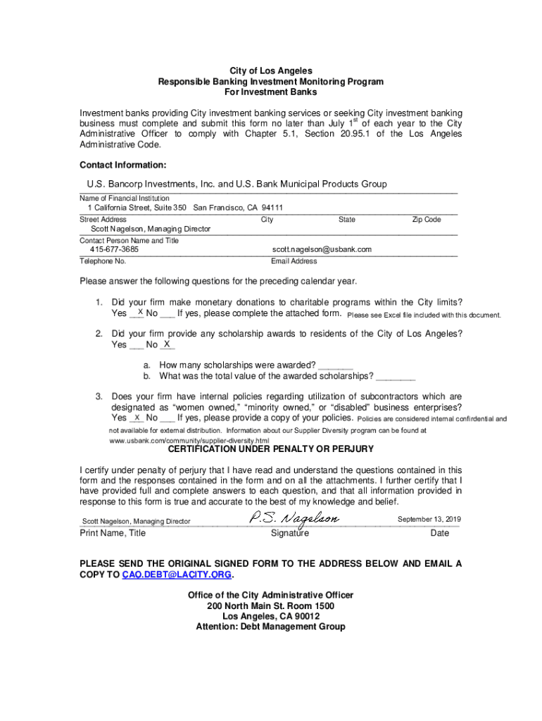 Fillable Online cao lacity RBO Investment Bank Form.pdf - City ...