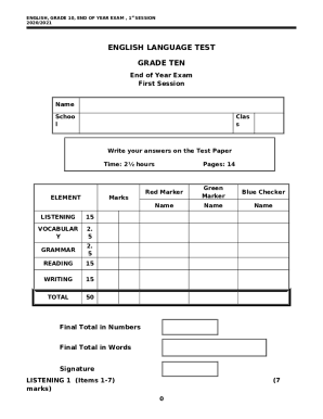 Grade 9 English Language Arts Examples of the Standards for ... Doc ...