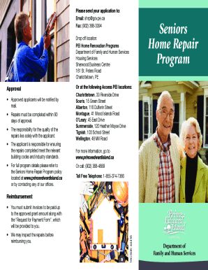 Fillable Online Housing Services - Seniors Home Repair Program - 211 ...