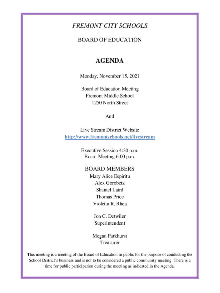 Fillable Online Executive Session 4:30 p Fax Email Print - pdfFiller