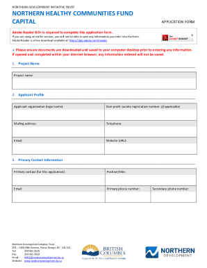 Fillable Online NHCF Capital Application Form Fax Email Print - pdfFiller