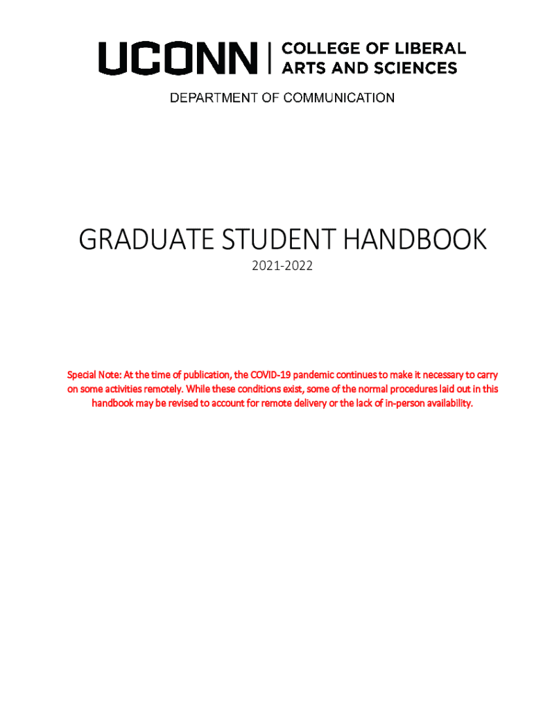 Fillable Online comm uconn 20212022 Student Handbook Fax Email Print ...