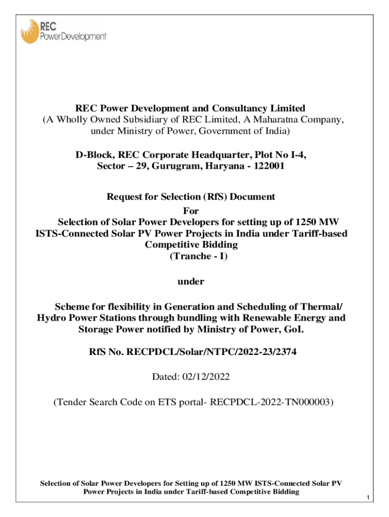 Fillable Online REC's subsidiary RECPDCL handed over SPV to Power ... Fax Email Print - pdfFiller