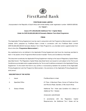 Fillable Online firstrand bank limited - JSE Client Portal Fax Email ...