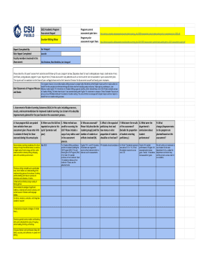Fillable Online Annual Program Assessment Report Template Checklist Fax ...