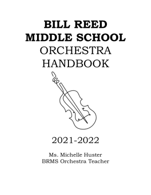 Fillable Online Bill Reed Middle School Orchestra Fax Email Print ...