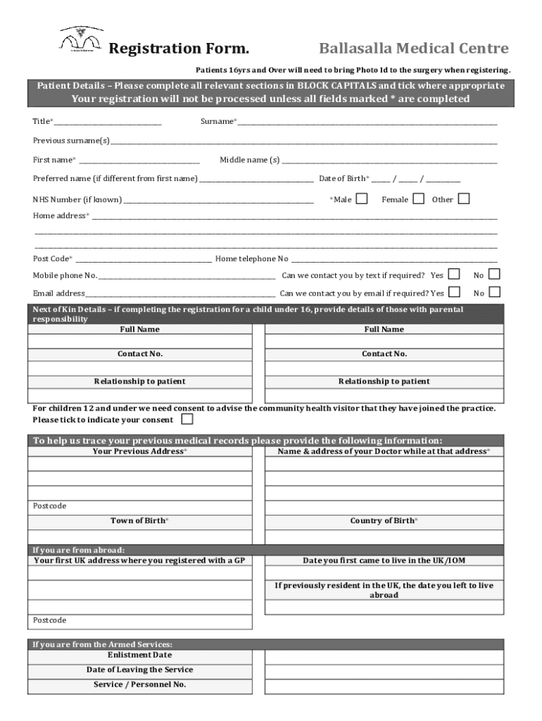 Fillable Online 100+ Patient Registration Form Templates - Jotform Fax ...