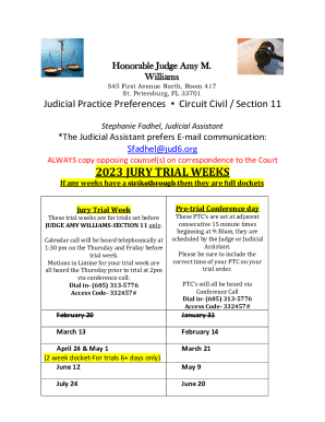 Fillable Online Duty Judge Schedule - Sixth Judicial Circuit of Florida ...