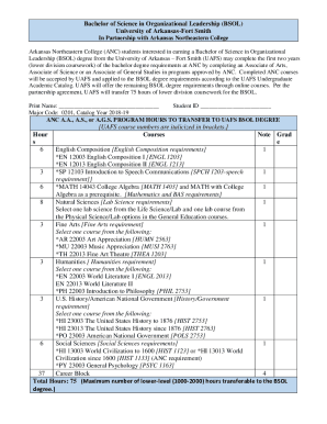 Fillable Online Bachelor of Science in Organizational Leadership (BSOL ...