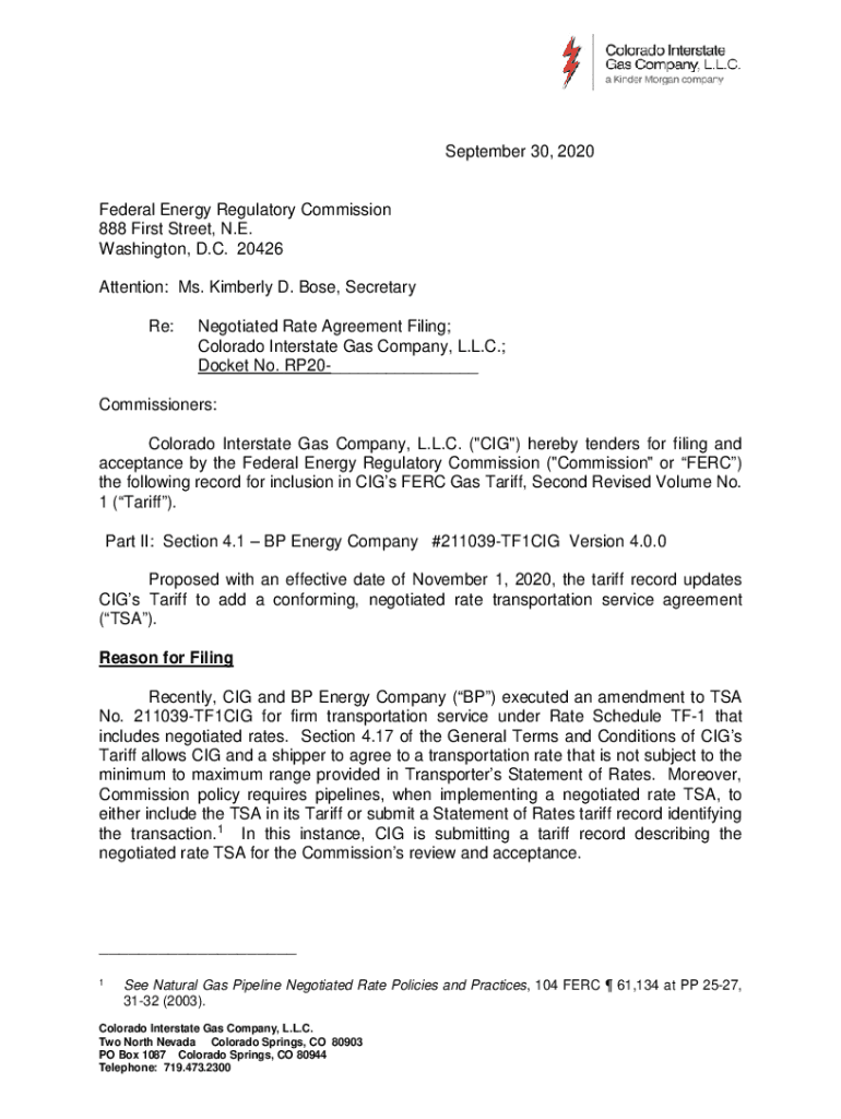 Fillable Online Part II: Section 4.1 BP Energy Company # TF1CIG Version ...