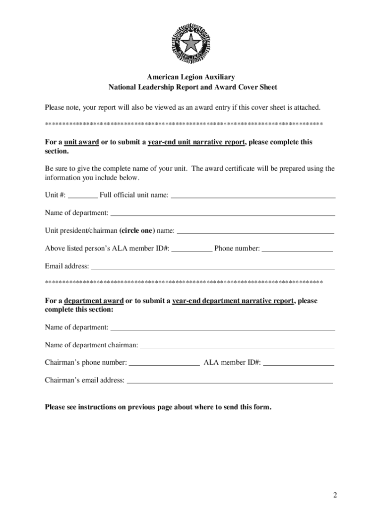 Fillable Online Supplement Department Leadership Chairman Marrick Mc ...