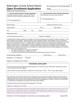 Fillable Online Open Enrollment Application - Revised Fax Email Print - pdfFiller
