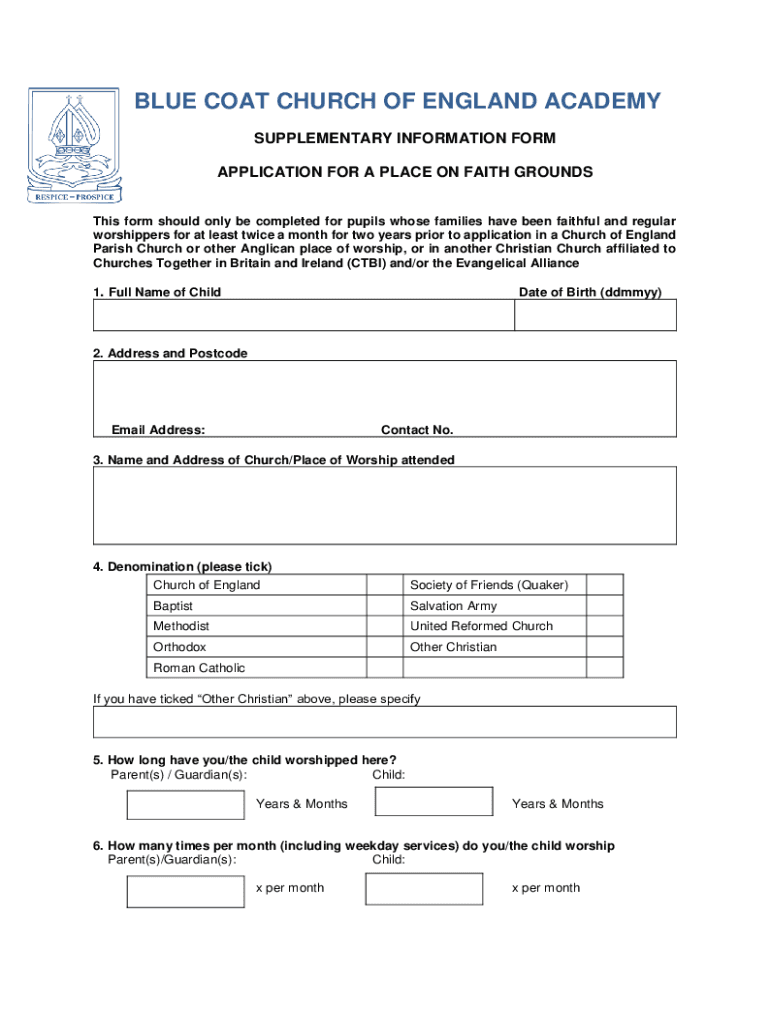 Fillable Online Guidance for Completing the Supplementary Information ...