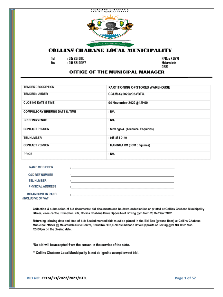 Fillable Online Application FormsCollins Chabane Local Municipality Fax Email Print - pdfFiller