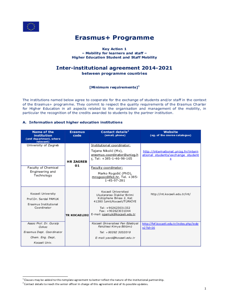 Fillable Online Erasmus+ Programme Bilateral Inter-Institutional ...