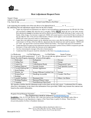 Fillable Online CONTRACT RENT ADJUSTMENT REQUEST FORM Fax Email Print ...
