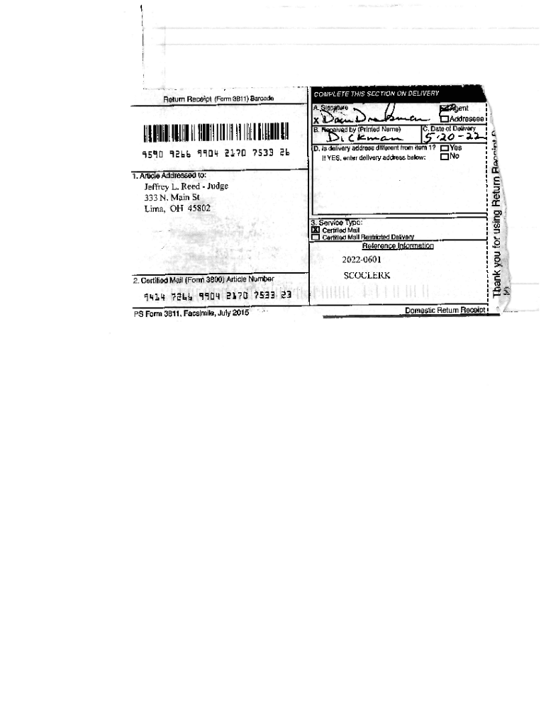 Fillable Online Certified Mail with Electronic Return Receipt - WA.gov ...