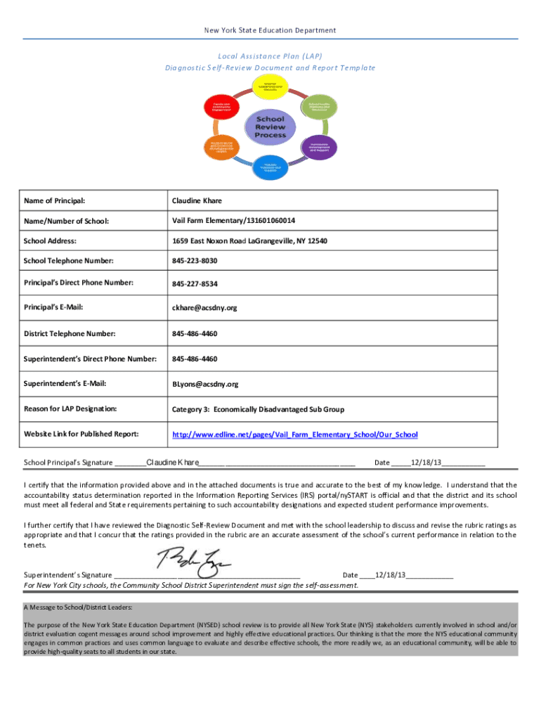 Fillable Online Local Assistance Plan (LAP) Diagnostic Self-Review ...