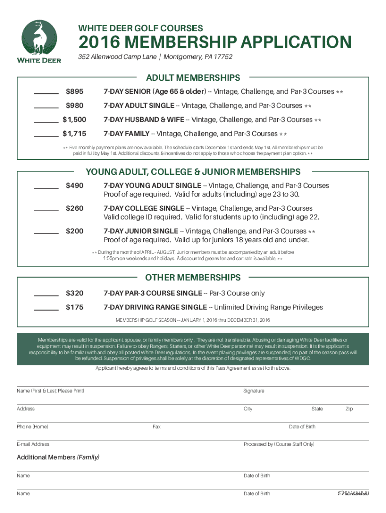 Fillable Online 2016 MEMBERSHIP APPLICATION - cloudfront.net Fax Email Print - pdfFiller