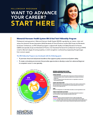 Fillable Online RN Fellowship ProgramMemorial Hermann Health System Fax ...