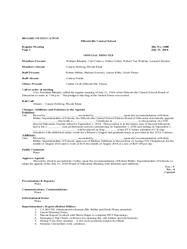 Fillable Online William Murphy, Carl Calarco, Debra Golley, Robert Van ...