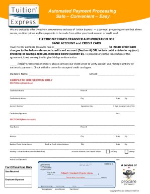 Fillable Online Tuition Express Form Fax Email Print - pdfFiller