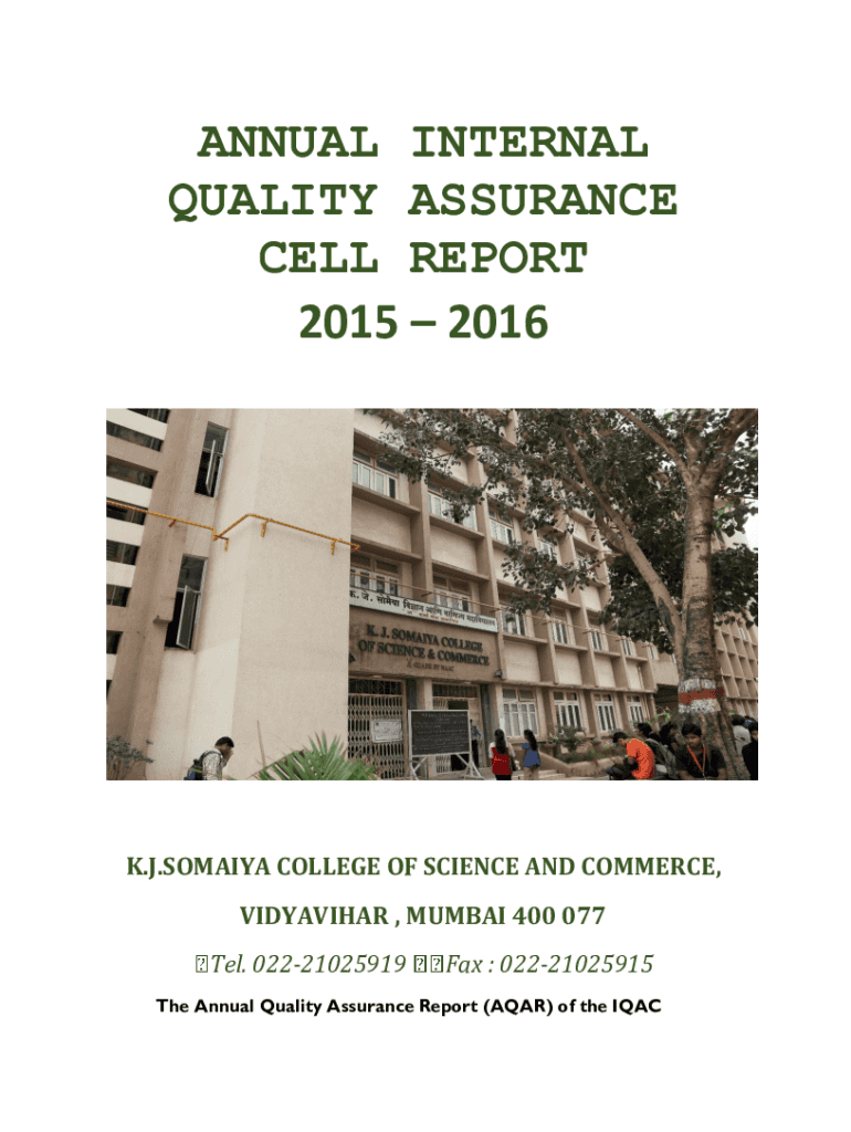 Fillable Online Internal Quality Assurance Cell (IQAC) - S K Somaiya College Fax Email Print ...