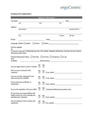 Fillable Online Employment Application Form - Company Name ... - Studocu Fax Email Print - pdfFiller