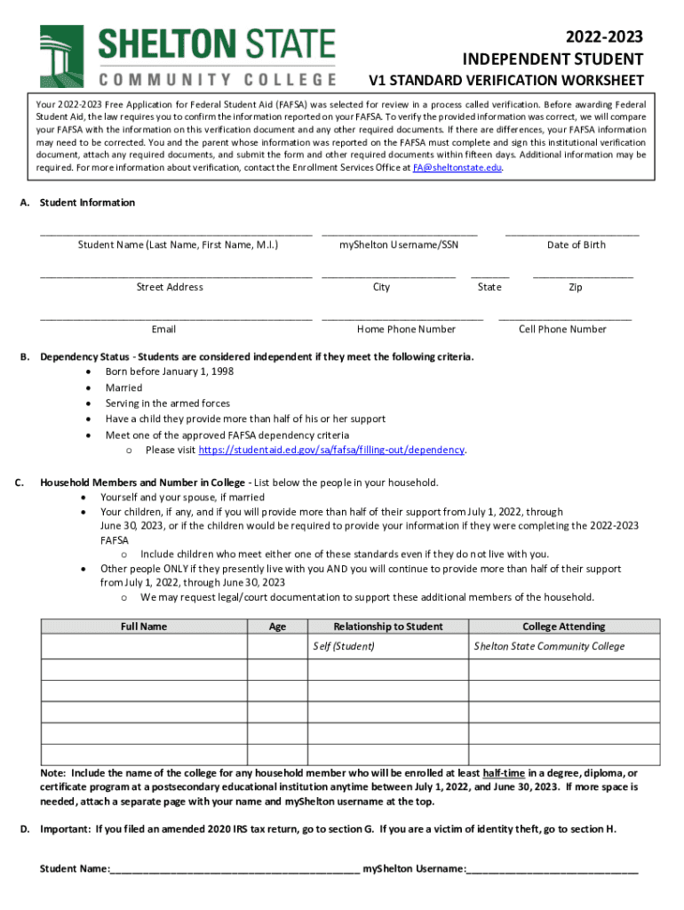 Fillable Online INDEPENDENT STUDENT Fax Email Print - pdfFiller