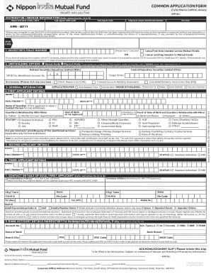 Fillable Online COMMON APPLICATION FORM - DKIL Investment Fax Email Print - pdfFiller