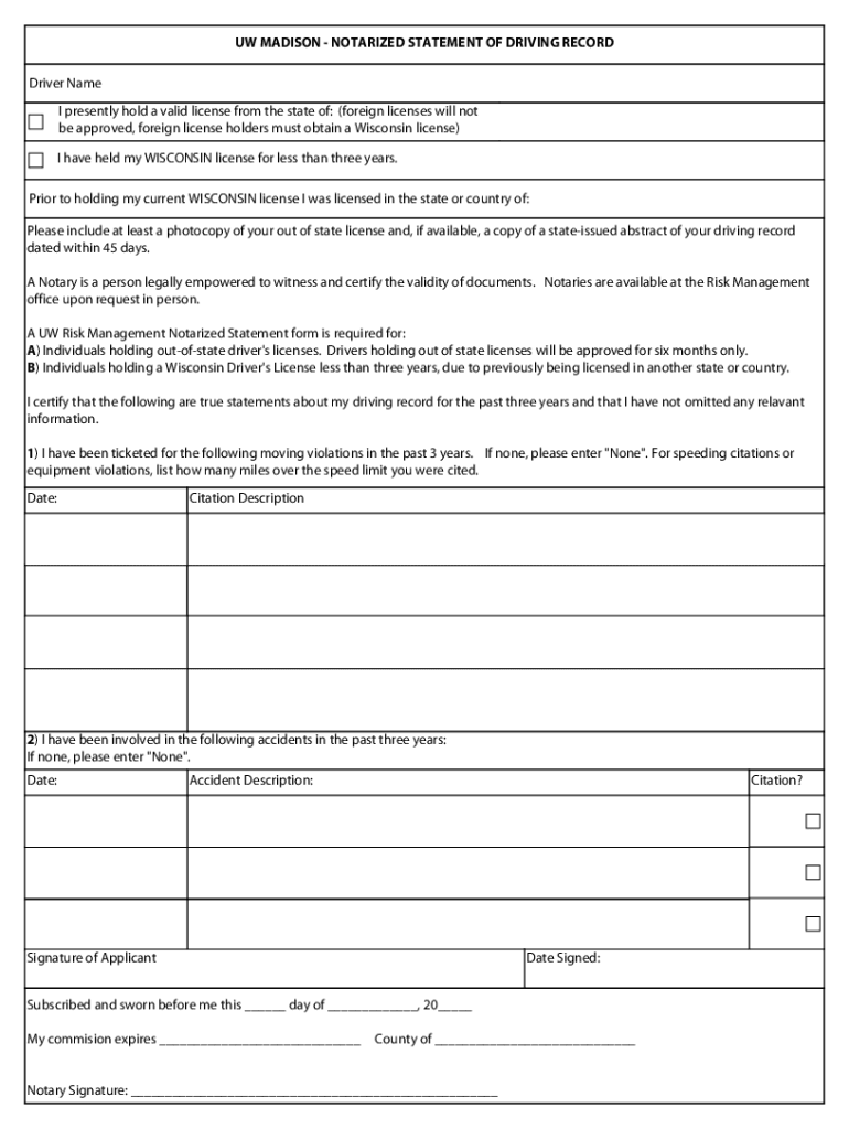 Fillable Online law wisc Driver Authorization - UW-Madison Business ...